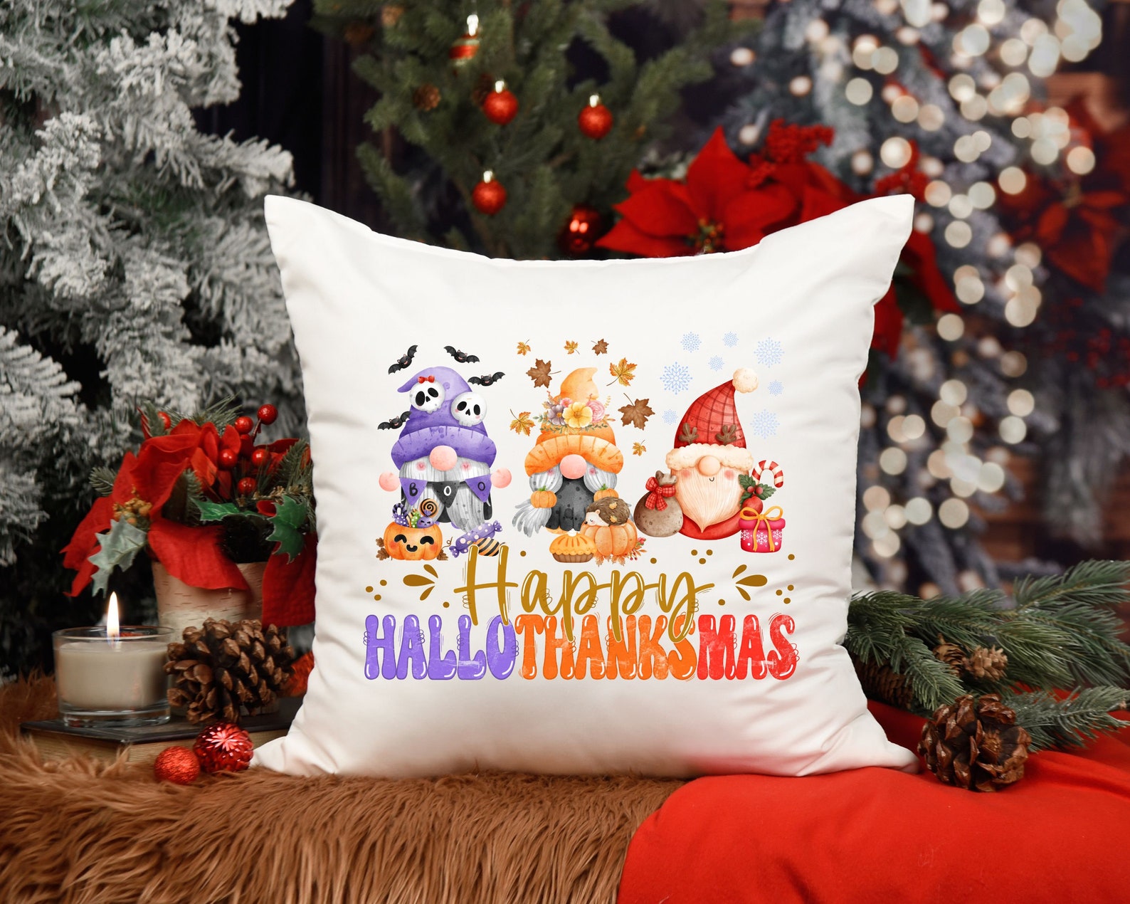 Happy Hallothanksmas PNG Cute Halloween Christmas - Etsy