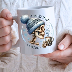 Freezing Season Png, Freezing Season Skull Sublimation Design, Winter ...