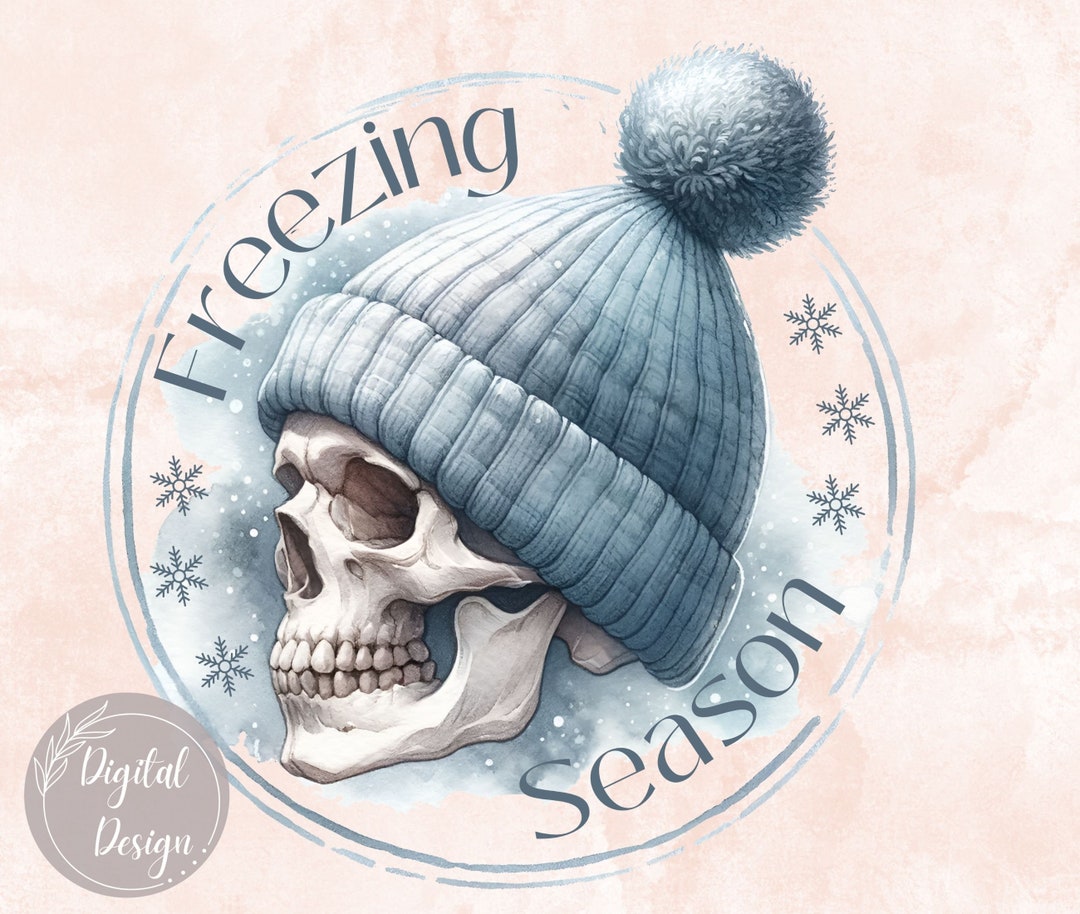 Freezing Season Png, Freezing Season Skull Sublimation Design, Winter ...