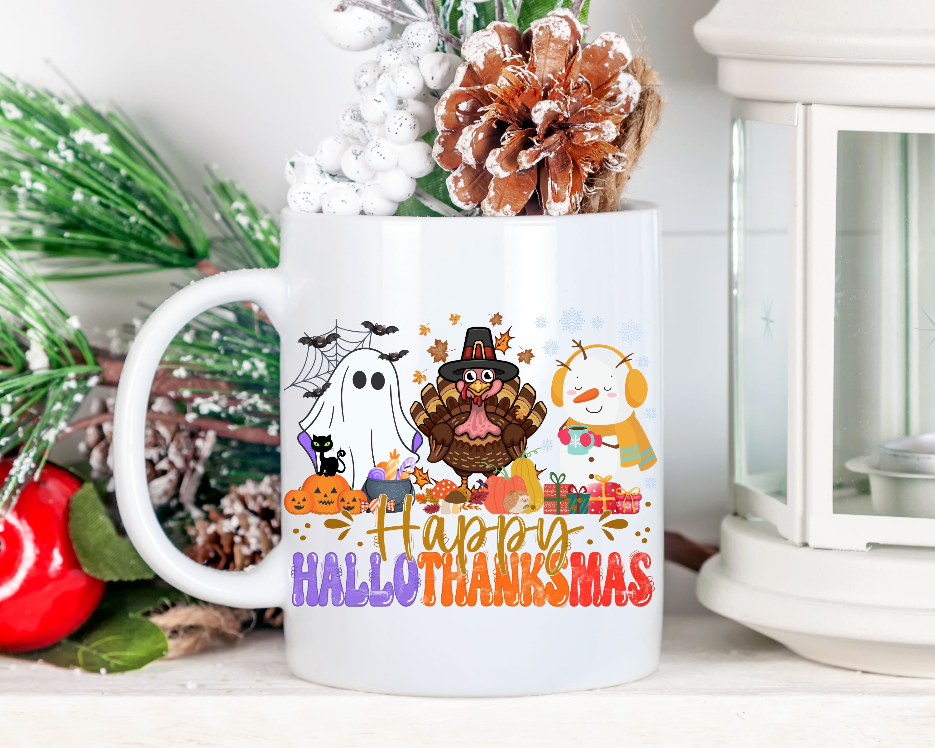 Happy Hallothanksmas PNG Cute Halloween Christmas - Etsy
