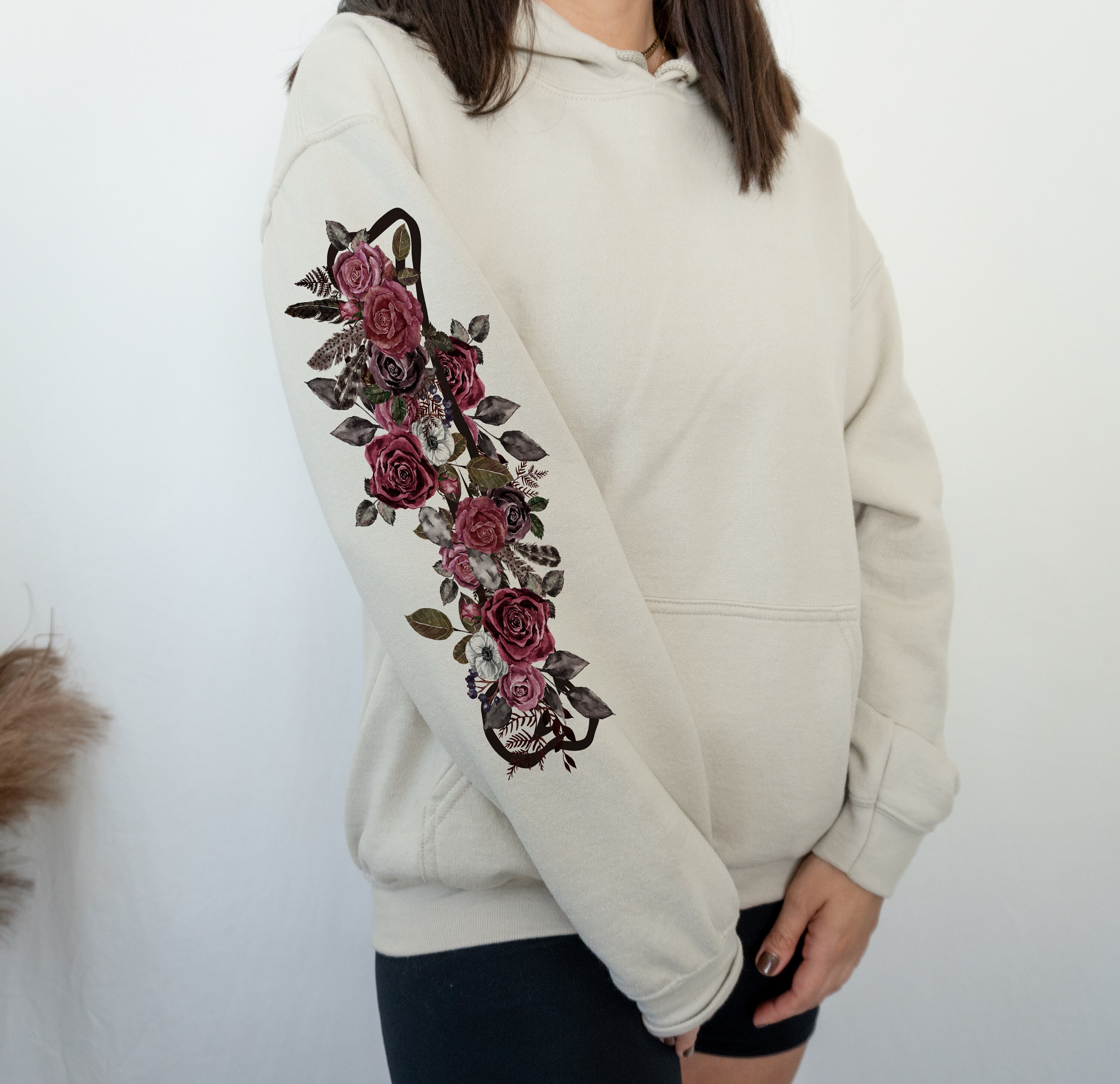 Unique Floral Sleeve Design PNG - Blossoming Bones, Blossoming Bones ...