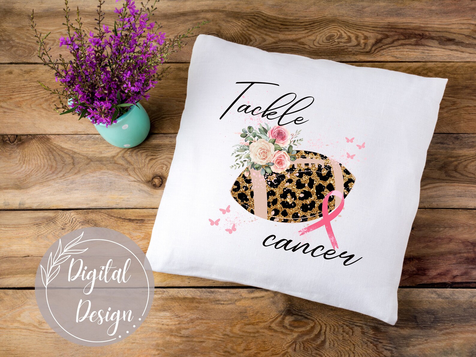 Tackle Cancer Png Tackle Football Pink Ribbon Breast Cancer - Etsy