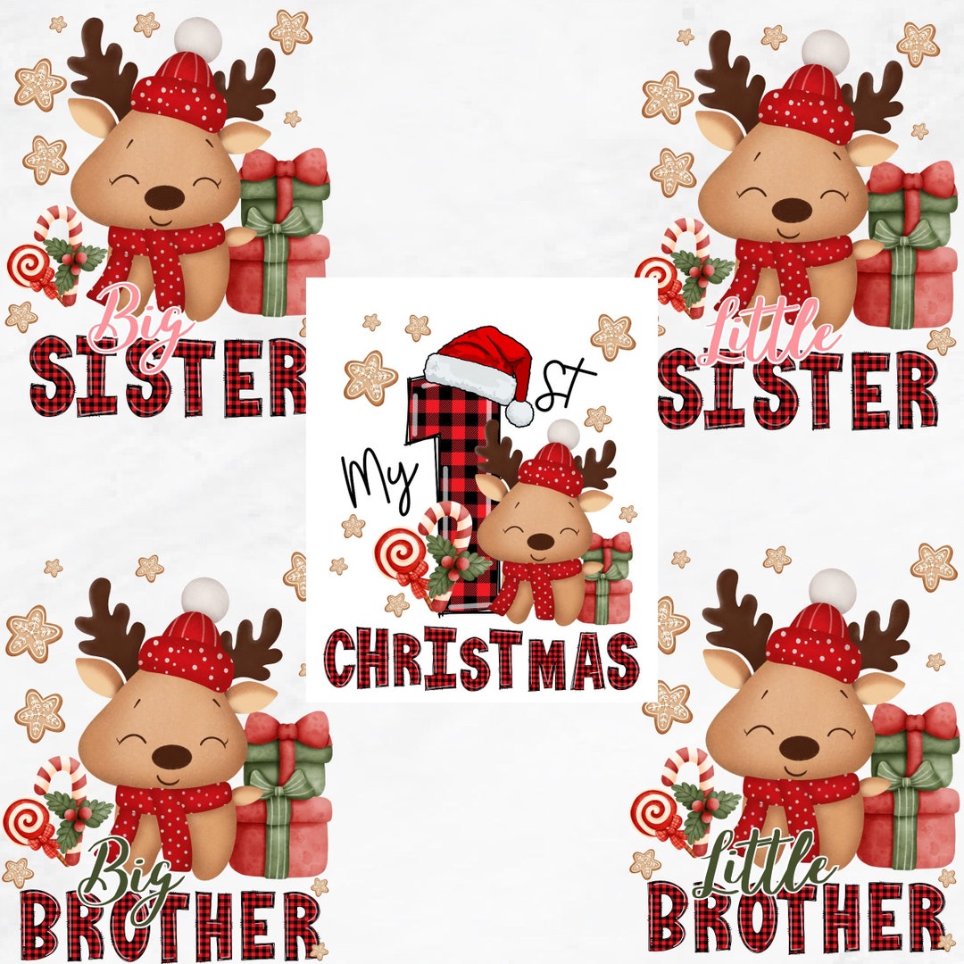 Bundle Cute Reindeer Christmas PNG, Family Reindeer Christmas Digital ...