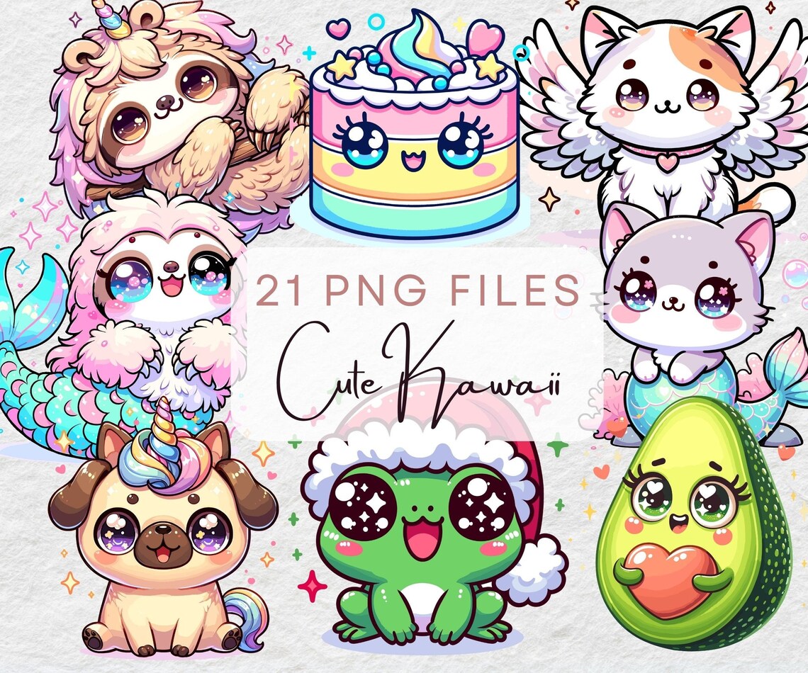 21 PNG Cute Kawaii Clipart, High Quality Pngs - Digital Planner, Card ...