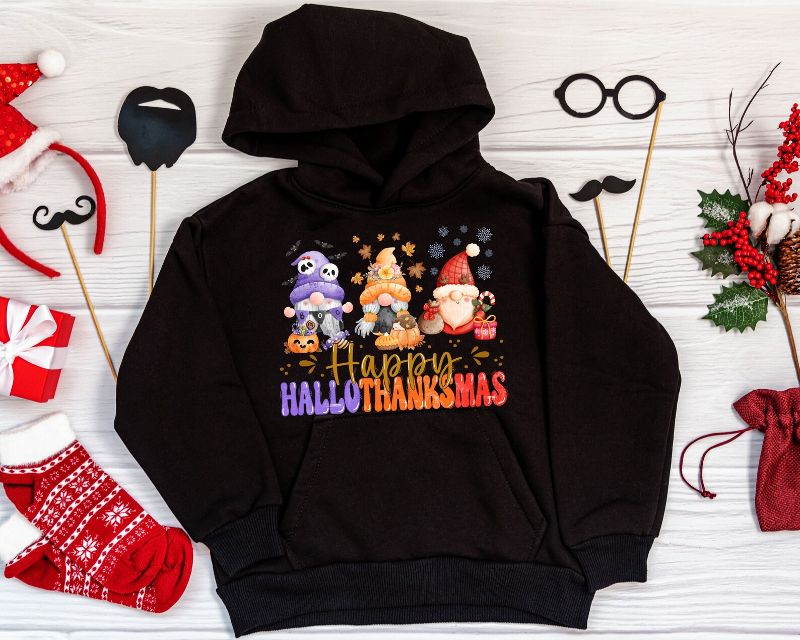 Happy Hallothanksmas PNG Cute Halloween Christmas - Etsy