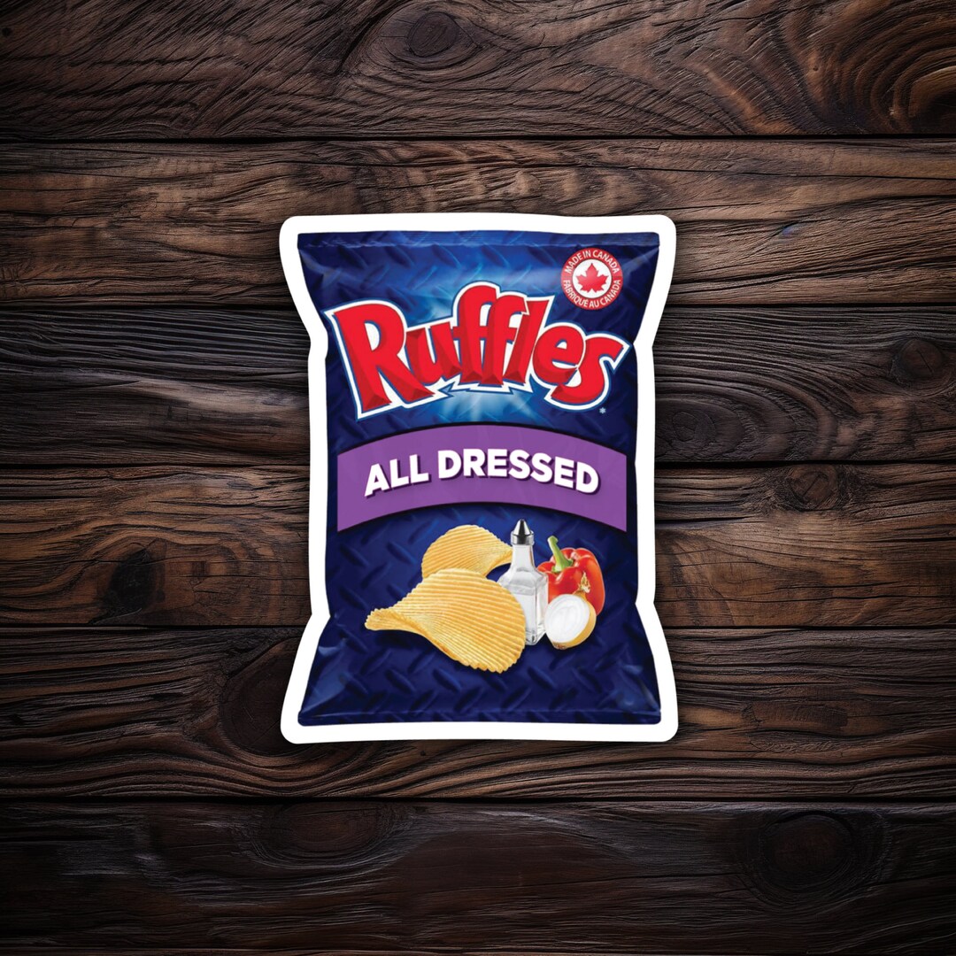 All Dressed Chips Sticker | Die Cut Waterproof Vinyl | LK Custom Art ...