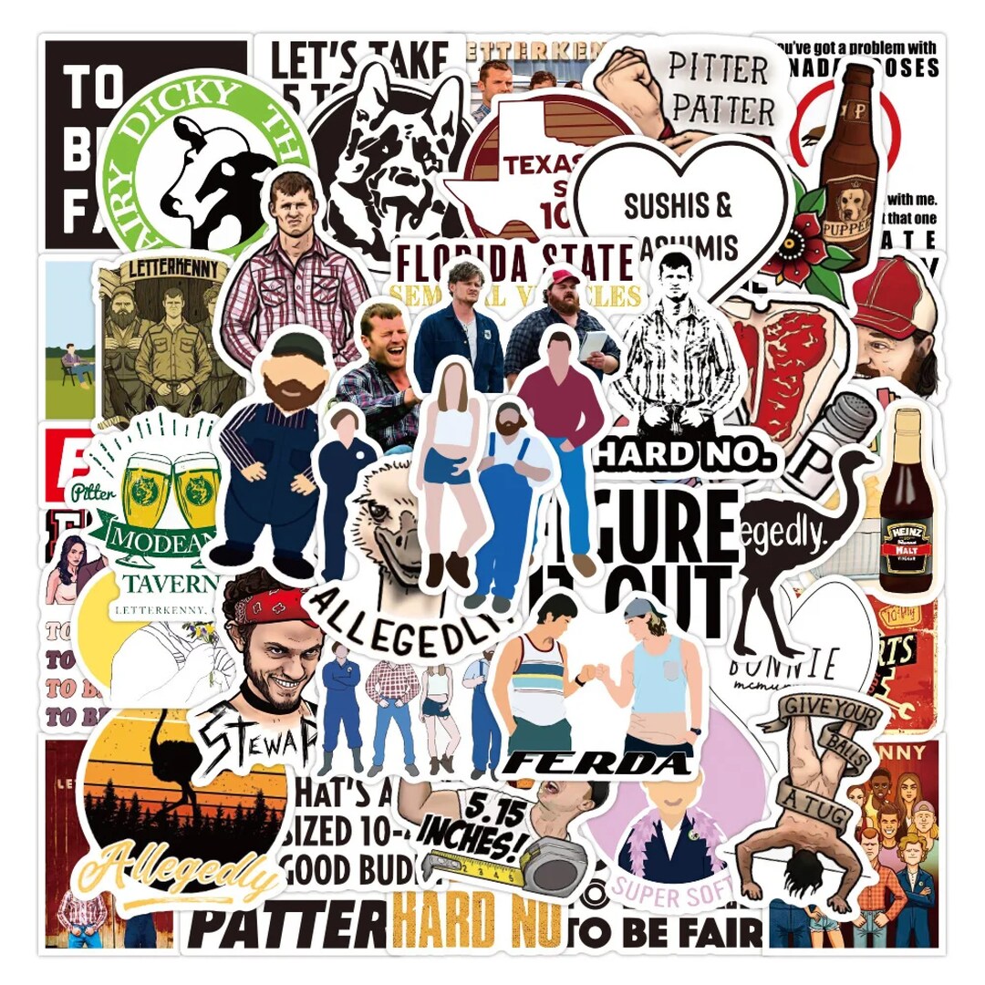 NEW Letterkenny 50 Pcs Sticker Pack Waterproof Vinyl, Great for ...