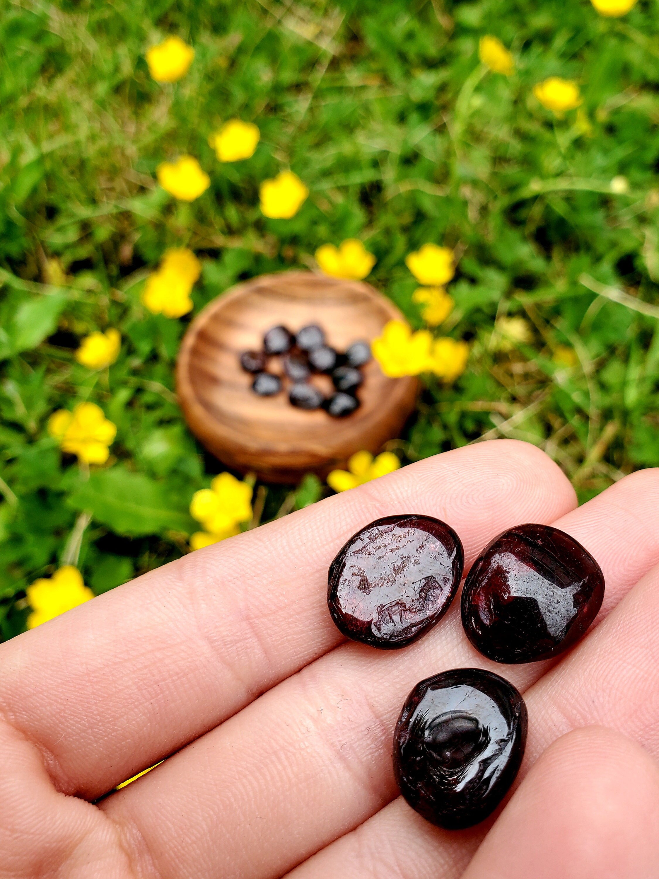 Garnet Tumbled Stone 1 piece | Etsy