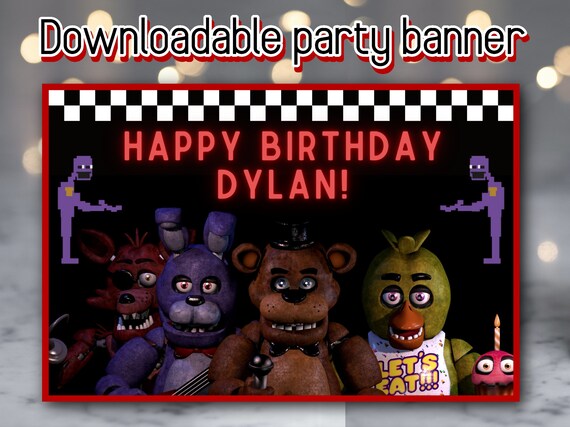 Fnaf Custom Banner Happy Birthday Fnaf Banner Fnaf - Etsy UK