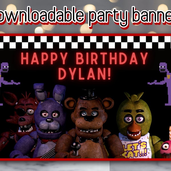Five Nights at Freddys Banner - Etsy UK