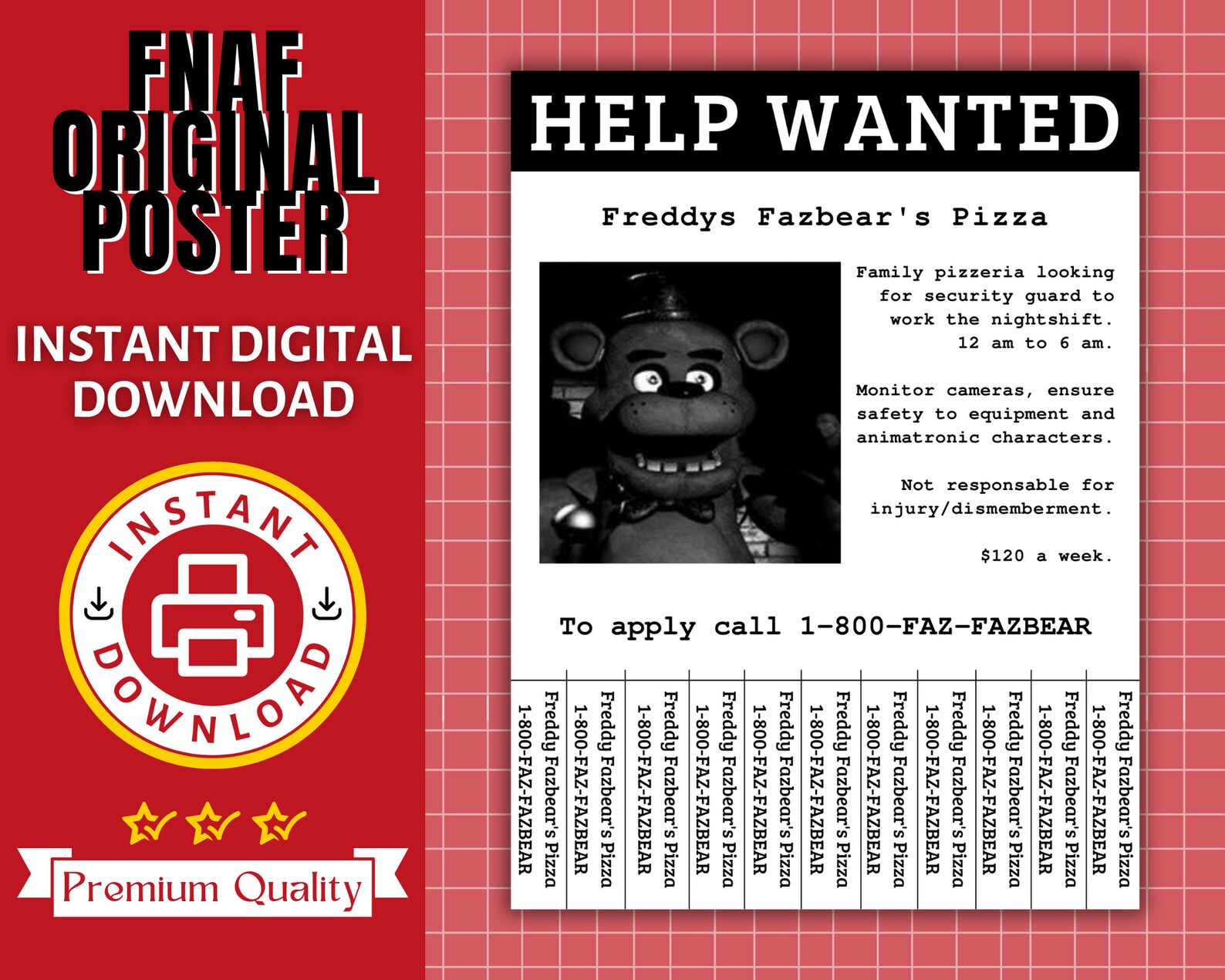 Security Breach Fnaf Poster Fnaf Birthday Fnaf Decoration - Etsy