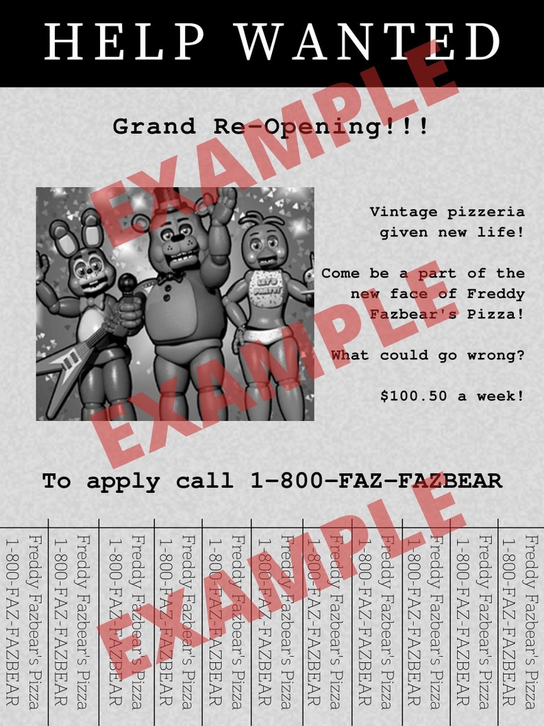 Security Breach Fnaf Poster Fnaf Banner Fnaf Print Fnaf - Etsy