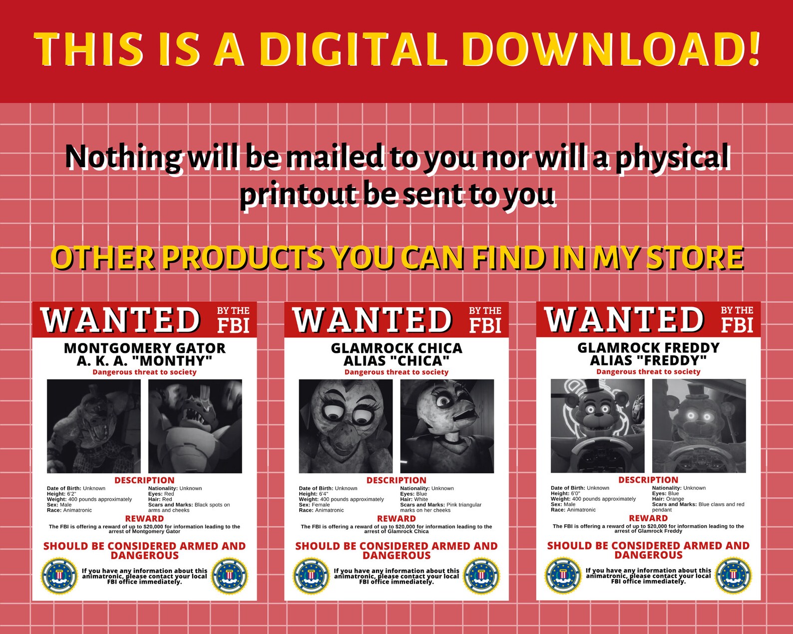 Fnaf Play Money, Play Money, Fnaf Birthday, Fnaf Party, Fnaf Party ...