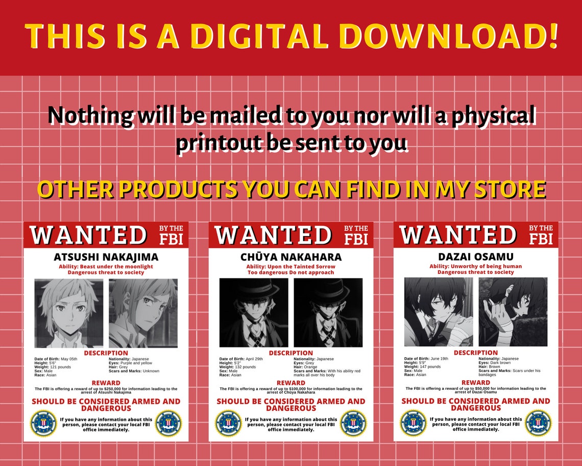 Bungou Stray Dogs Poster, Akutagawa, Bsd Prints, Bungou Stray Dogs ...