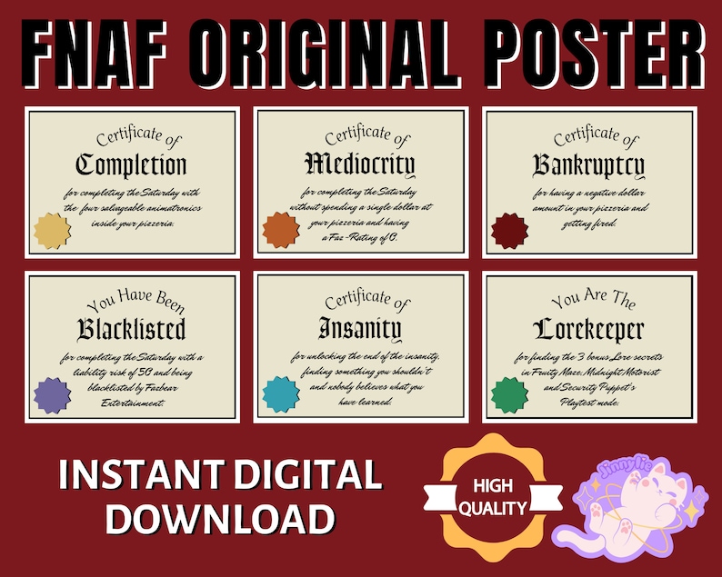 Fnaf 6, Fnaf Poster, Fnaf Party, Fnaf Birthday, Fnaf Decoration, Fnaf ...