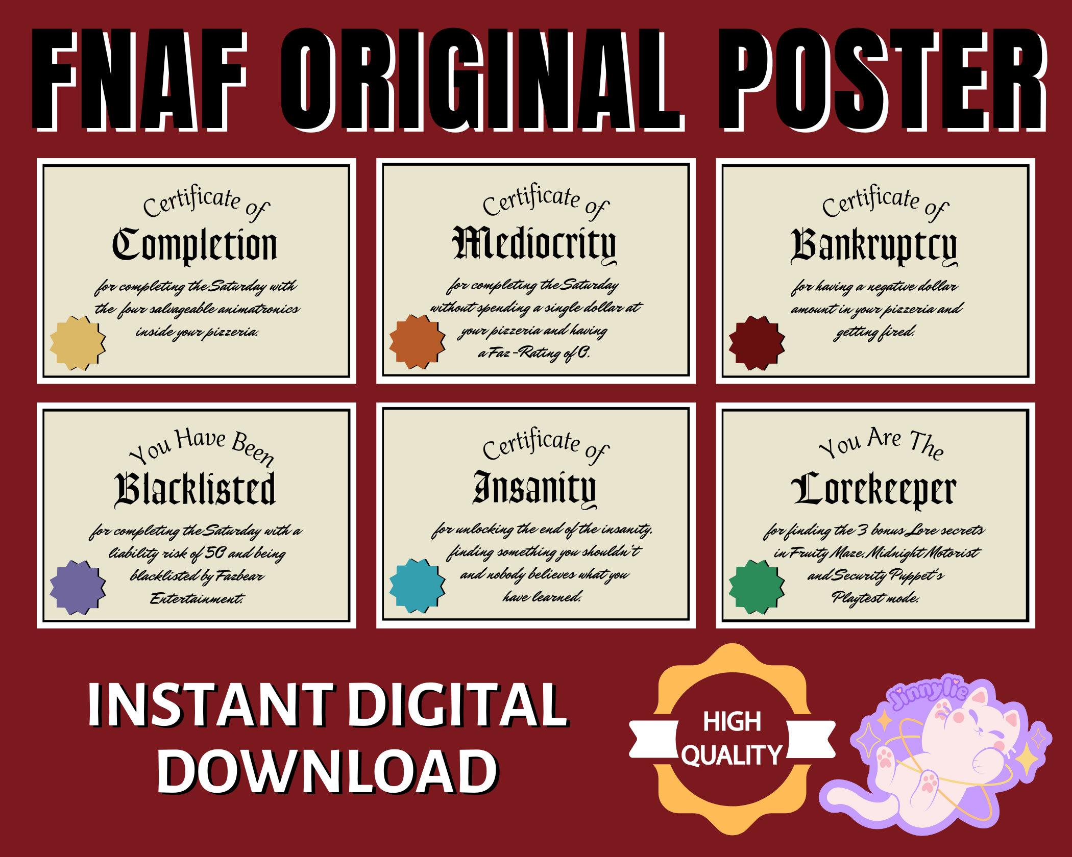 Fnaf 6, Fnaf Poster, Fnaf Party, Fnaf Birthday, Fnaf Decoration, Fnaf ...