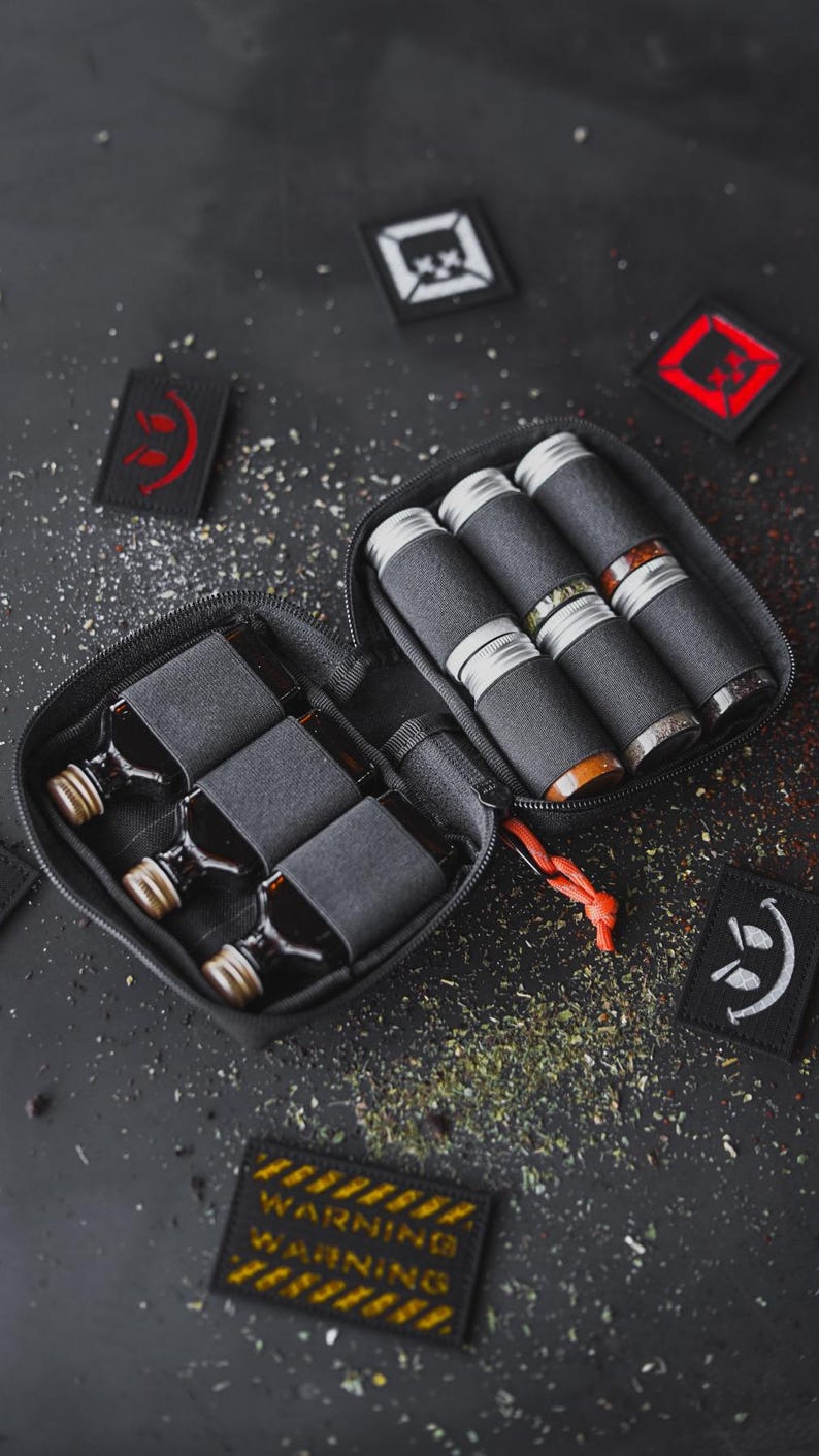 Cordura Spice Conteiner, Outdoor Spice Kit, Durable Camping Spice Kit, Bushcraft Spice Kit ...