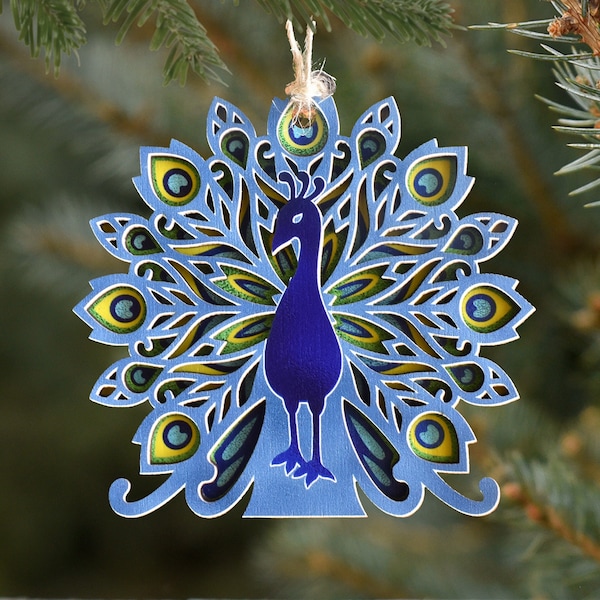 Peacock Ornament Etsy