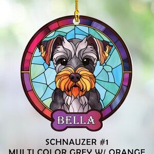 Personalized Schnauzer Ornament, Custom Schanuzer Gift for Dog Lovers ...