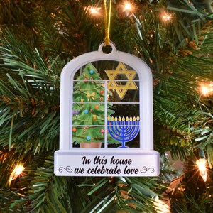 Personalized Christmas Hanukkah Acrylic Ornament, Custom Gift for ...
