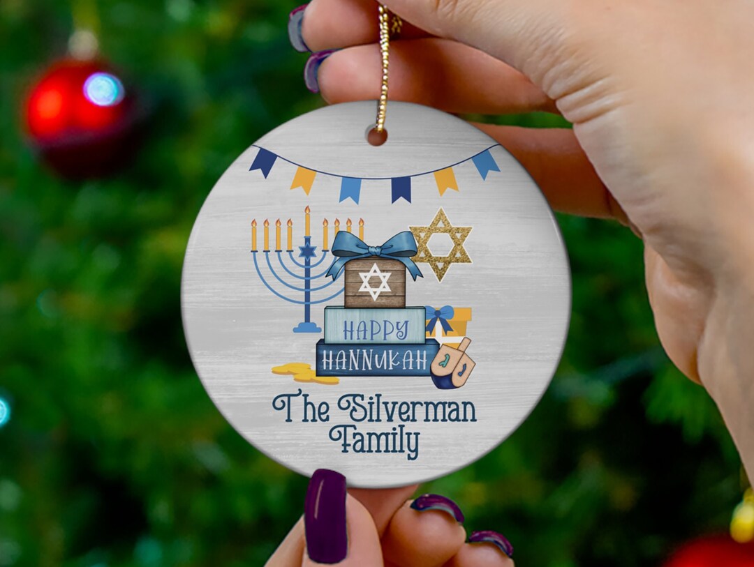 Personalized Hanukkah Ornament, Custom Hanukkah Gift, Happy Hanukkah ...