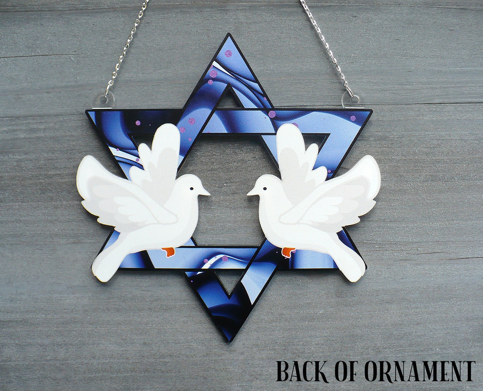 Star of David Window Ornament, Jewish Star Home Decor Acrylic Hanging ...