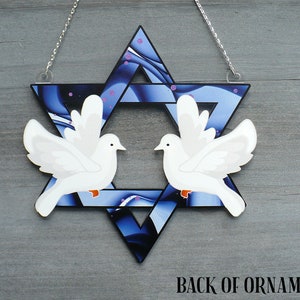 Star of David Window Ornament, Jewish Star Home Decor Acrylic Hanging ...