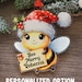 Adorable Bee Personalized Ornament, Acrylic Bee Theme Gift Christmas ...