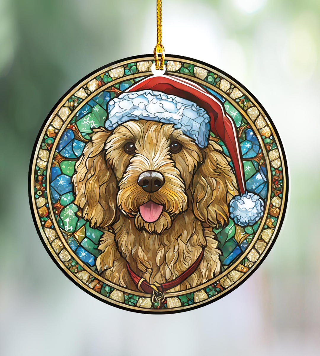 Golden Doodle Acrylic Christmas Ornament, Personalized Custom Gift for ...