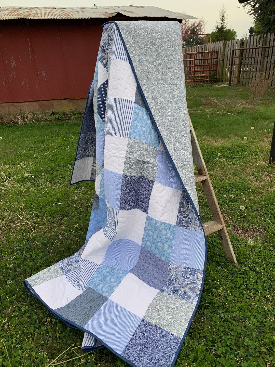 Handmade Patchwork Farm Quilt - Etsy