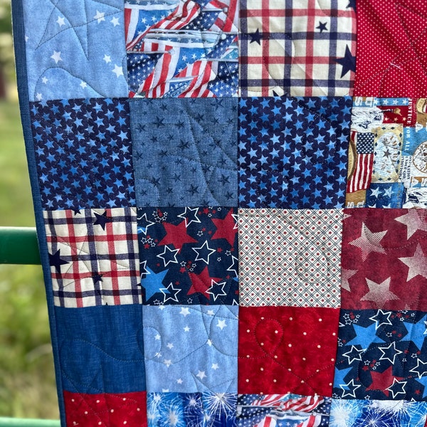 Red White Blue Quilt - Etsy