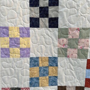Handmade Nine-patch Scrap Quilt - Etsy