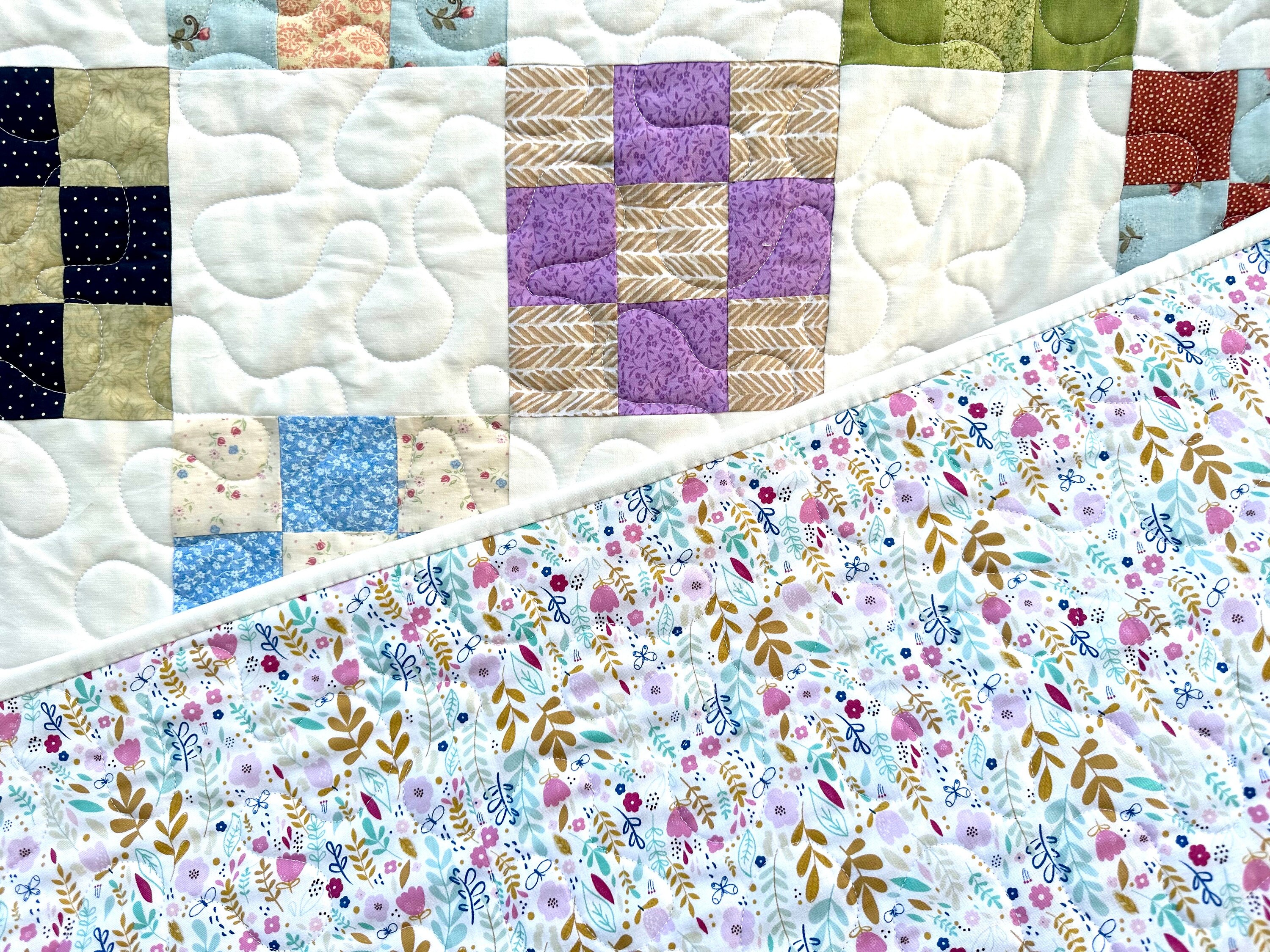 Handmade Nine-patch Scrap Quilt - Etsy