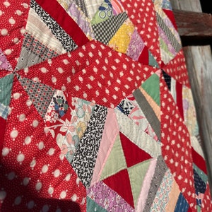 Vintage Handmade Farmhouse Quilt - Etsy