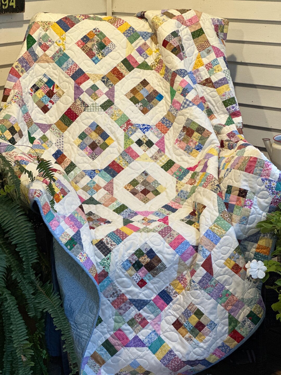Patchwork Quilt: Farmhouse Cottagecore Bedding Handmade Grandmacore ...