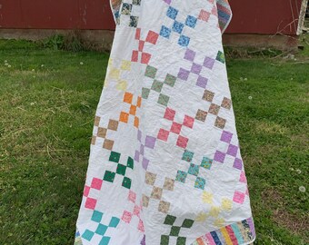 Antique Nine-patch Quilt Pattern Set on Point | Etsy