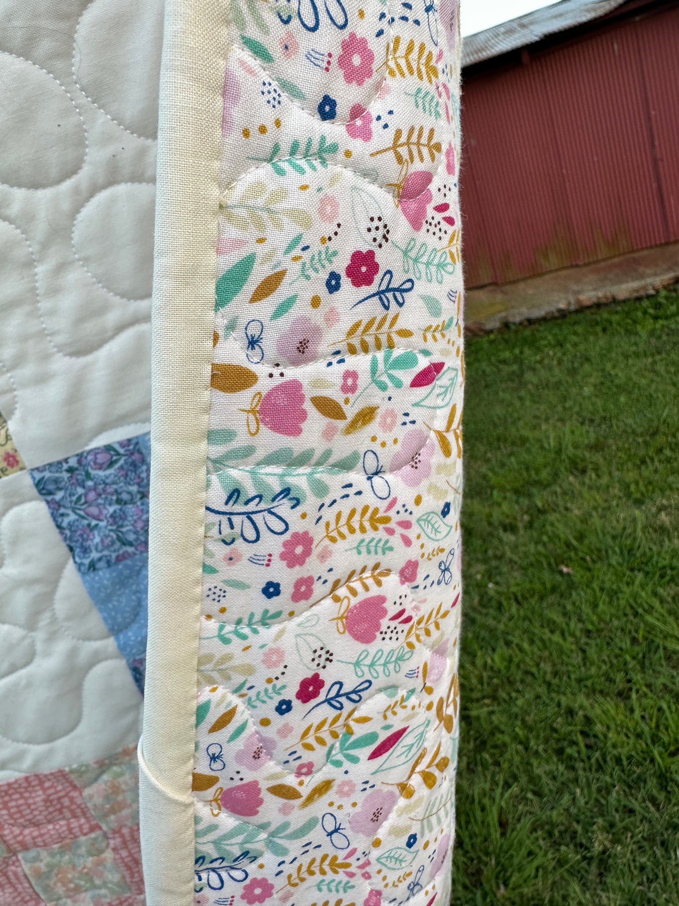 Handmade Nine-patch Scrap Quilt - Etsy