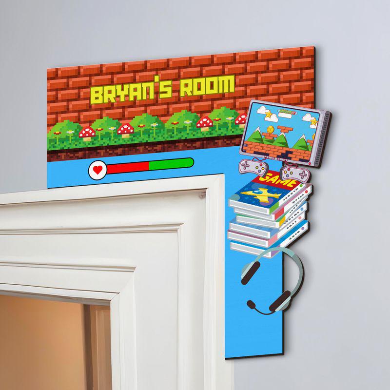 Personalized Video Game Wooden Door Corner Sign, Gamer Room Decor - Etsy