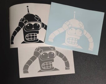 Bender Futurama Car Decal - Etsy