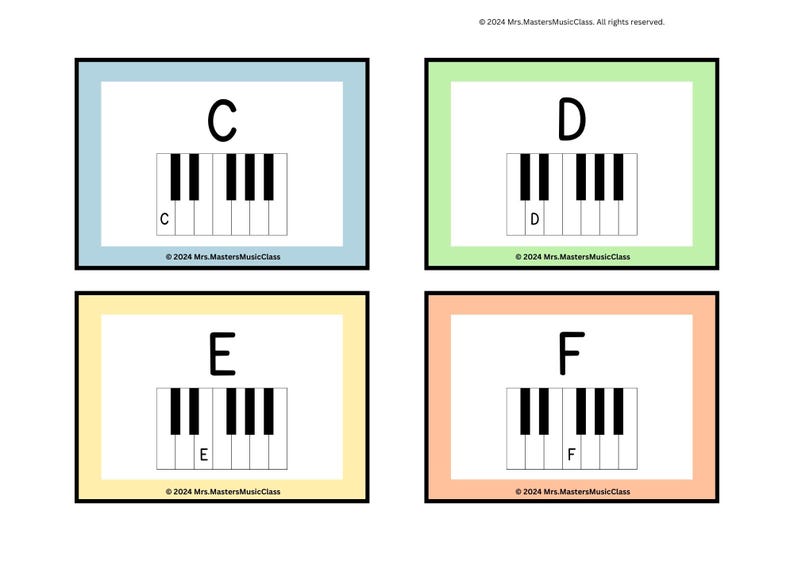Musical Alphabet Flashcards With Bonus Posters - Etsy