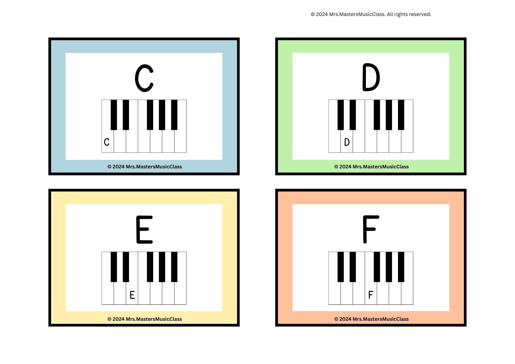 Musical Alphabet Flashcards With Bonus Posters - Etsy