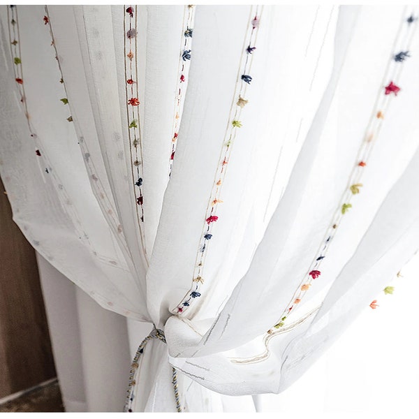 Embroidered Curtains - Etsy
