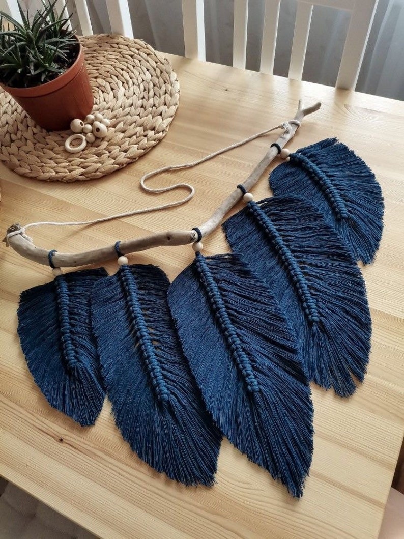 DIY Macrame 5 X Feathers Wall Hanging KIT 30 X 30cm - Etsy
