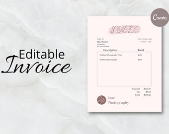 Makeup Invoice Template - Etsy