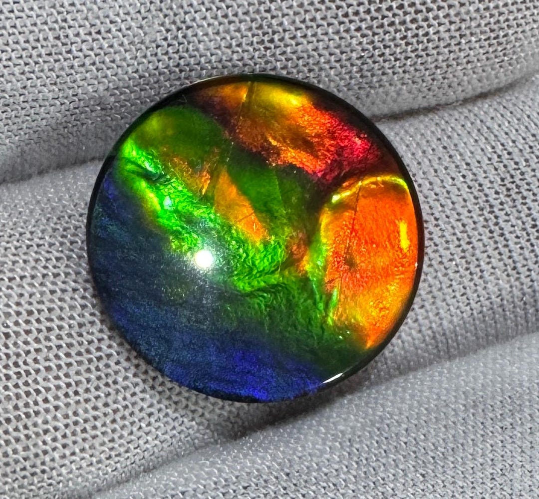 Ammolite Triplet Round - Etsy