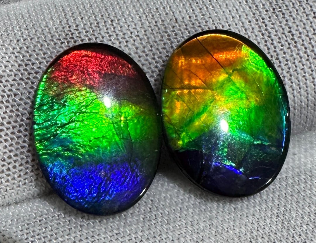 Ammolite Triplet Oval (pair) - Etsy