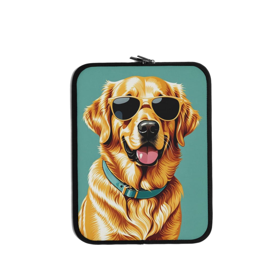 Golden Retriever Laptop Sleeve, Cute Dog iPad Case, Travel Laptop ...
