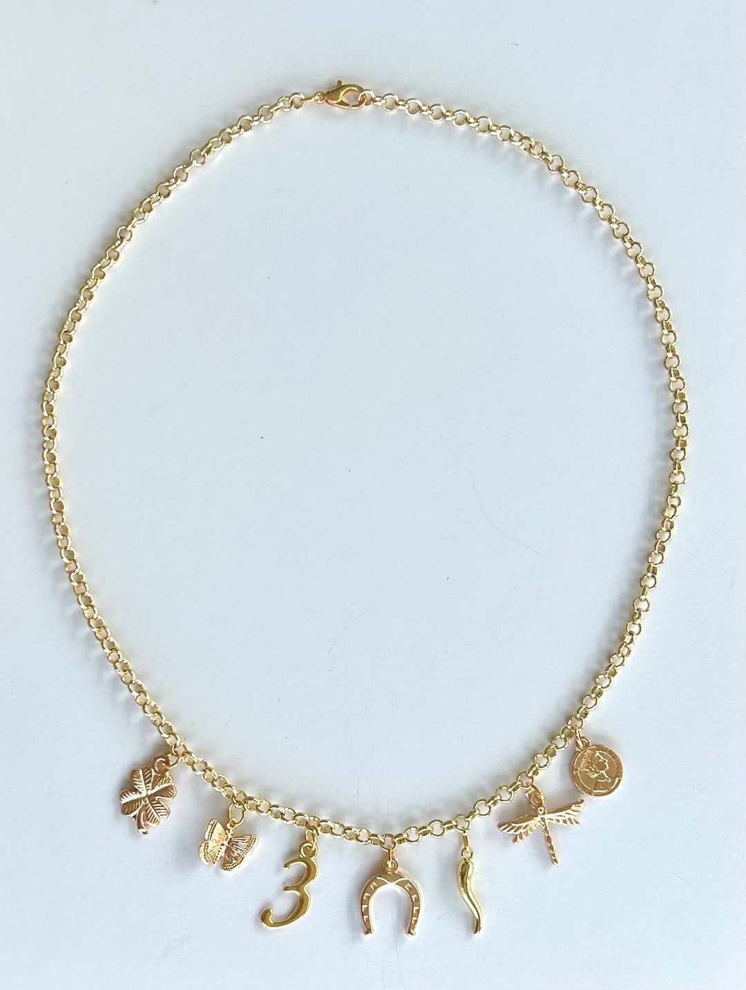 Lucky Charm Necklace - Lucky Day Necklace - Just in Luck Necklace ...