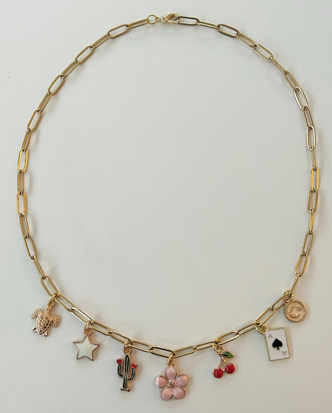 Cute Charm Necklace Ace of Spades Charm Necklace DIY Charm Necklace - Etsy