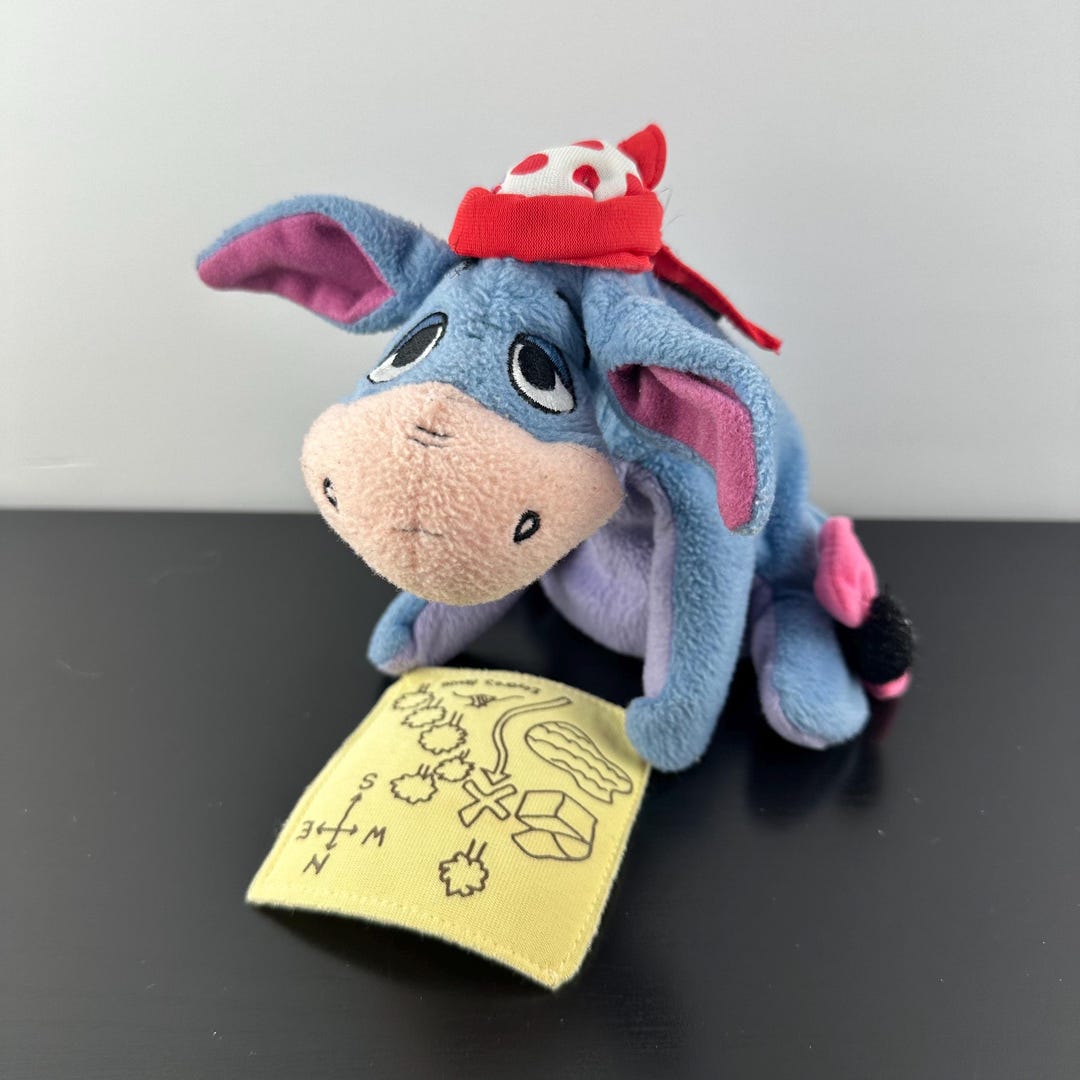 Eeyore Pirate Holding Treasure Map Mattel Starbean Plush Beanie Stuffed ...